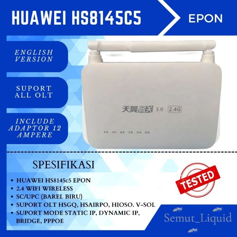 Jual ONU EPON HUAWEI HS8145C5 ONT 1GE, SUPPORT SEMUA OLT EPON | Shopee ...