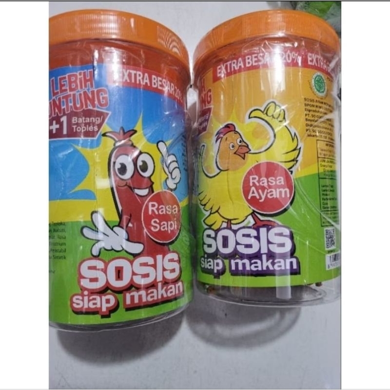 Jual Sosis Rasa Ayam/Sapi 1 Toples isi 24+1 pcs | Shopee Indonesia