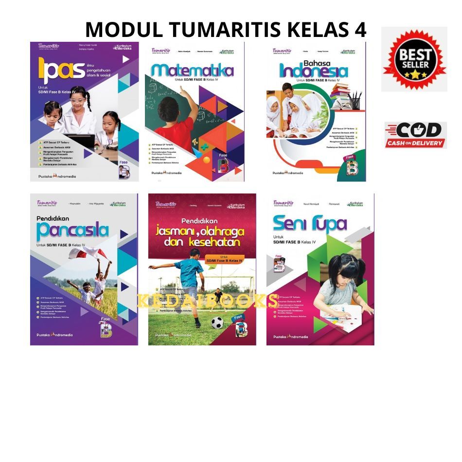 Jual Modul Tumaritis Kelas 4 Bahasa Indonesia PJOk matematika Seni Rupa ...