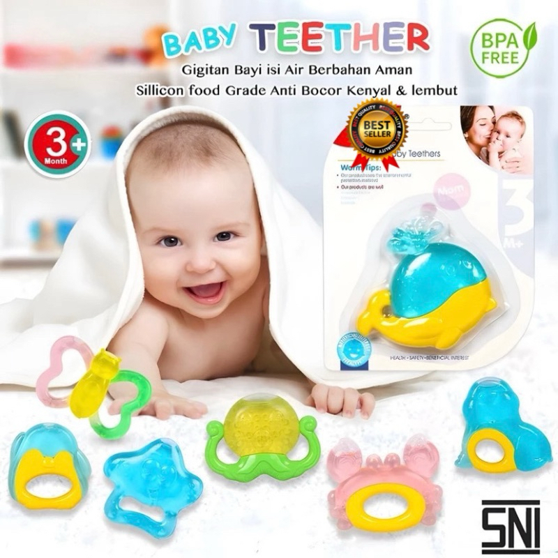 Jual Mainan Bayi Gigitan Bayi Isi Air Water Filled Baby Teether Silicon ...