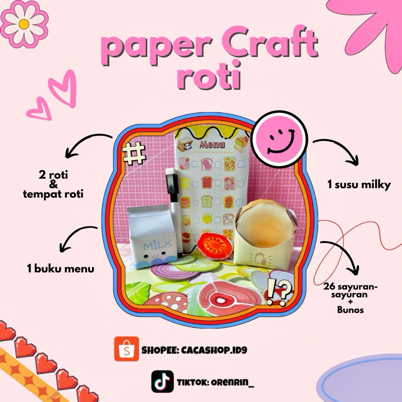 Jual MAINAN PAPER CRAFT ROTI ( SEBELUM BELI BACA DESKRIPSI TERLEBIH ...
