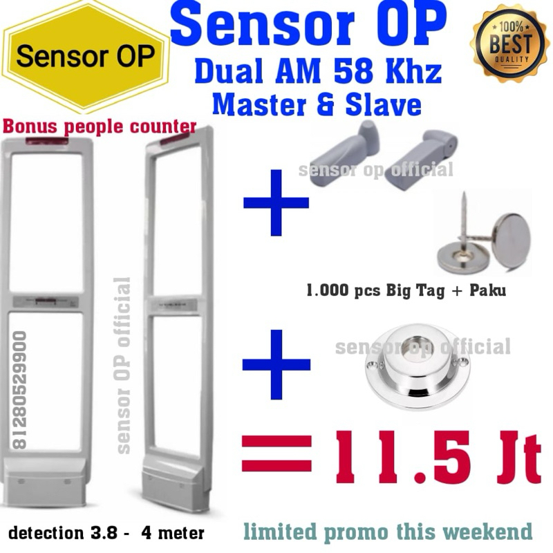 Jual Sensor OP ORIGINAL AM 58Khz - Alarm Anti pencurian Toko Dual ...