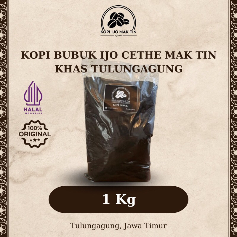 Jual Kopi ijo Mak Tin Cethe Tulungagung - Kopi Bubuk 1Kg | Shopee Indonesia