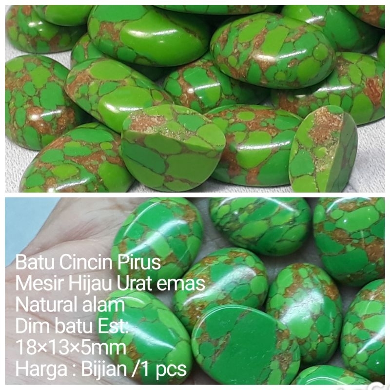 Jual BATU CINCIN PIRUS MESIR HIJAU URAT EMAS NATURAL A1 | Shopee Indonesia
