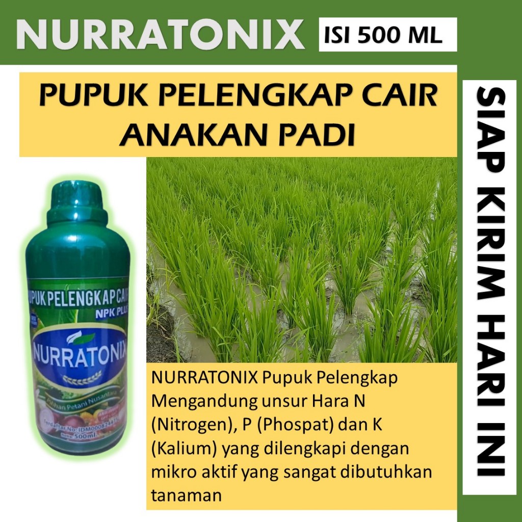 Jual (PROMO) NPK NURRATONIX 500 ML pupuk anakan padi - pupuk anakan padi semprot TERLARIS ...