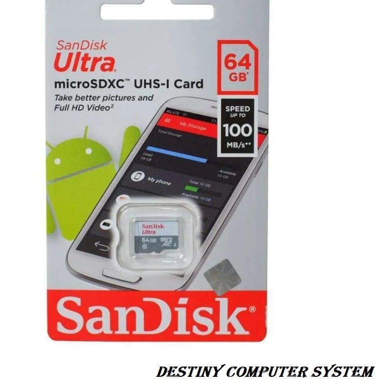 Jual Micro SD Sandisk 64GB Class 10 100MB/S | Shopee Indonesia