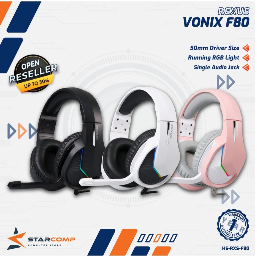 Jual Headset Gaming Rexus Vonix F80 | Shopee Indonesia
