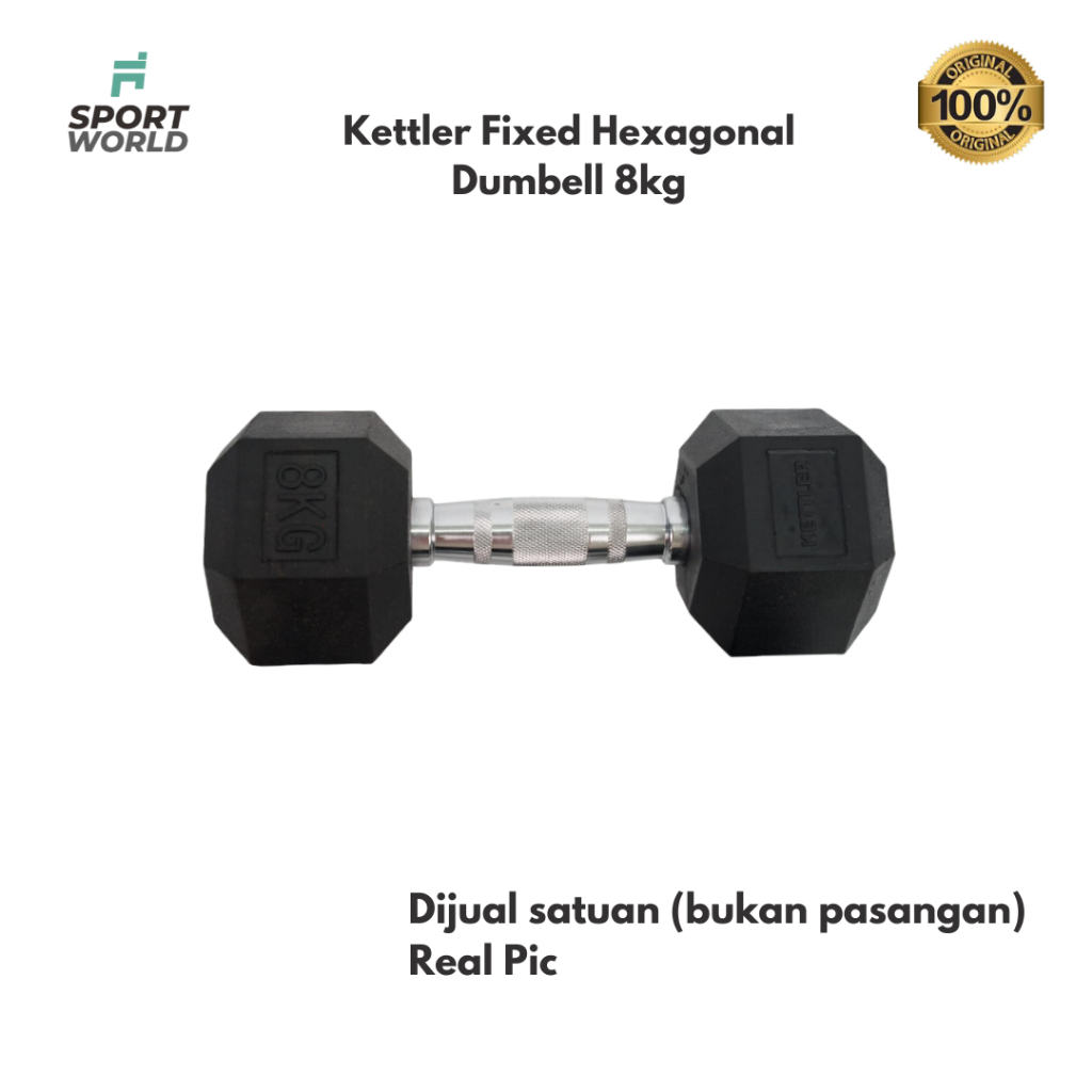 Jual Kettler Fixed Hexagonal Dumbell 8kg | Shopee Indonesia