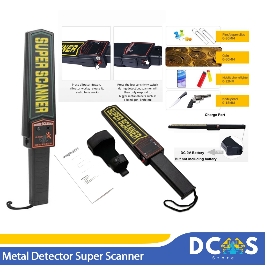 Jual Handheld Metal Detector Metal Alat Deteksi Logam Super Scanner ...