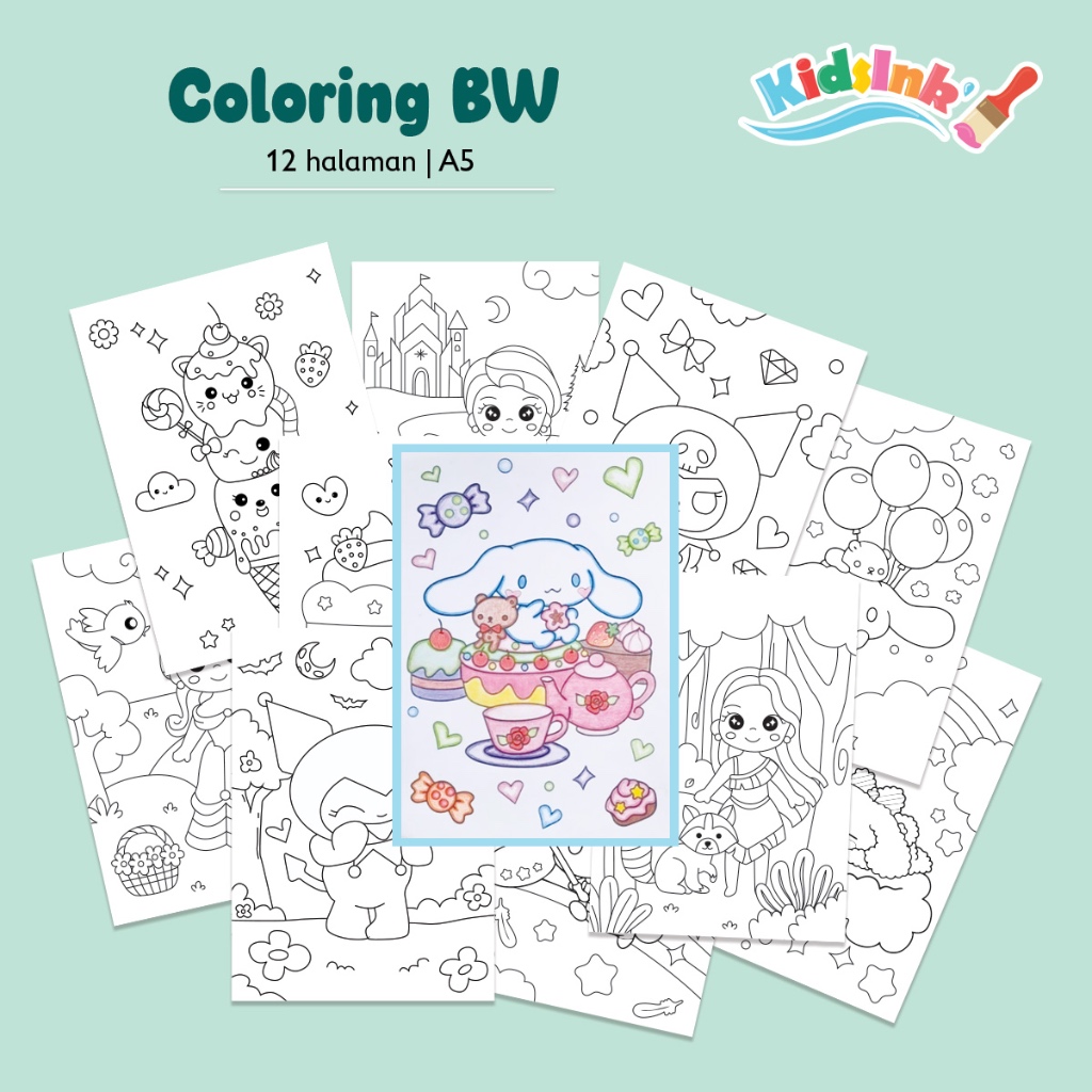 Jual [EDUFUNTOYS] Mainan mewarnai COLORING ACTIVITY SET karakter isi 12 ...