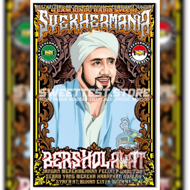 Jual 1 HARI JADI + FREE STICKER, BENDERA PRINTING CUSTOM SOLO, CETAK ...