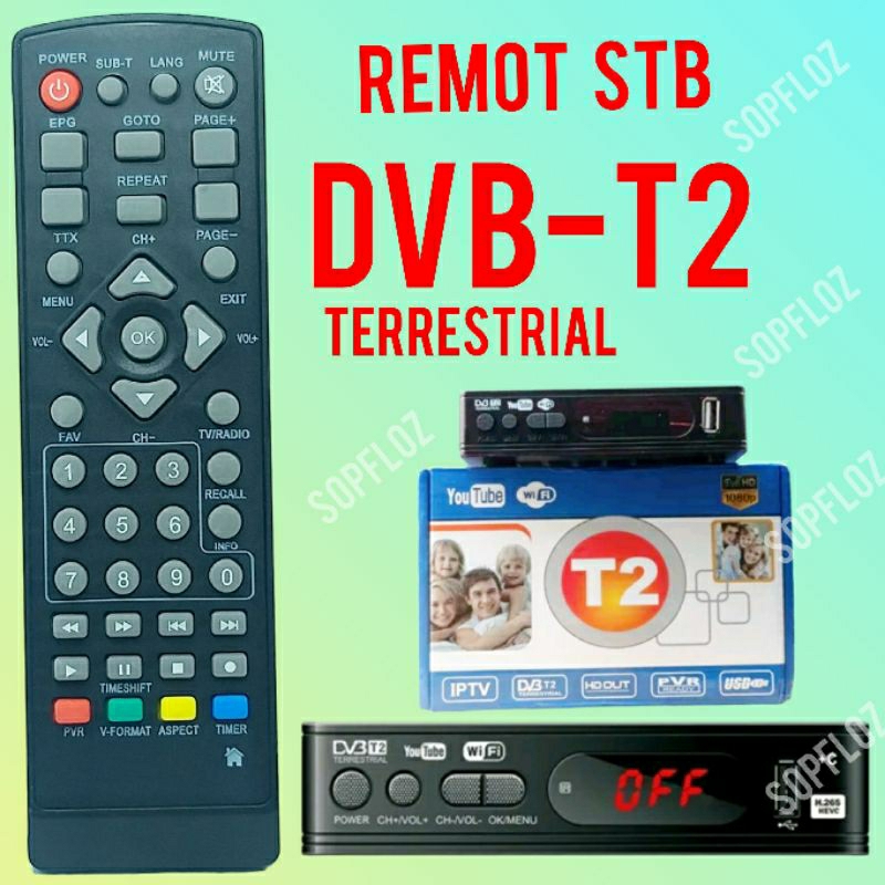 Jual remote stb DVB-T2 terrestrial t2 remot set top box | Shopee Indonesia