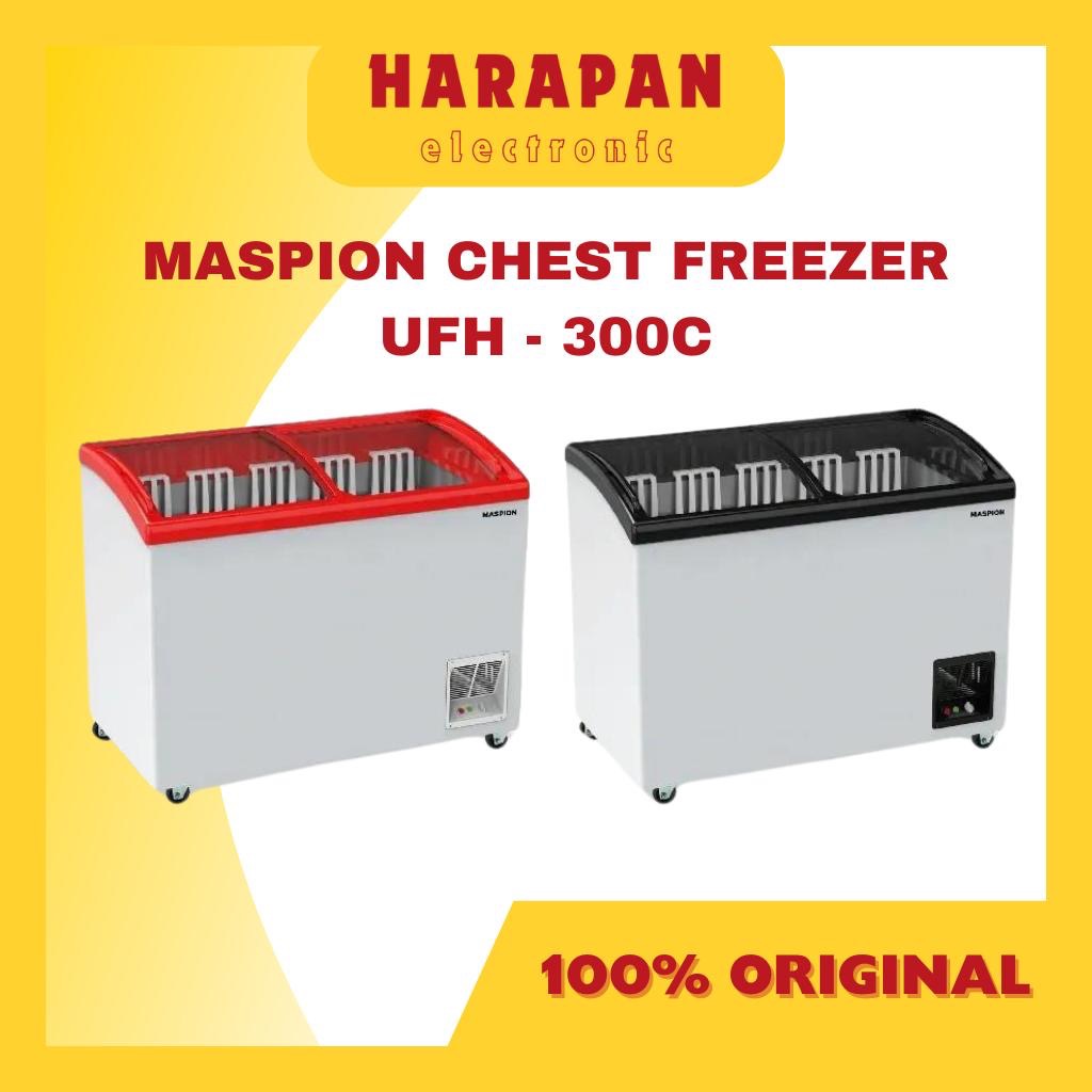 Jual MASPION UFH 300 CFK CHEST FREEZER UFH-300C BOX 300 LITER LEMARI ...
