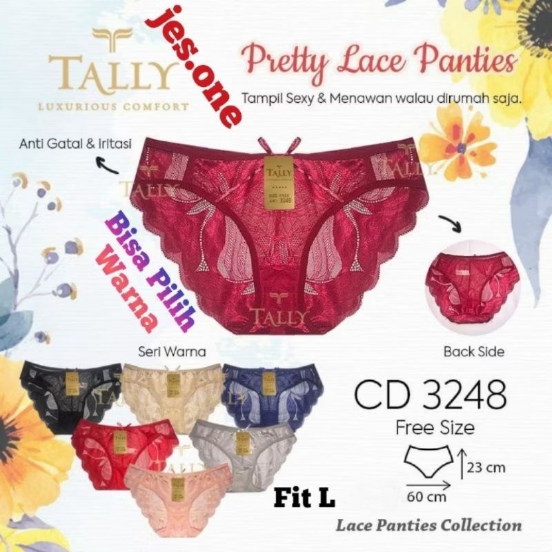 Jual TALLY 3248 CD Celana Dalam Wanita Renda Brokat Fit L | Shopee Indonesia