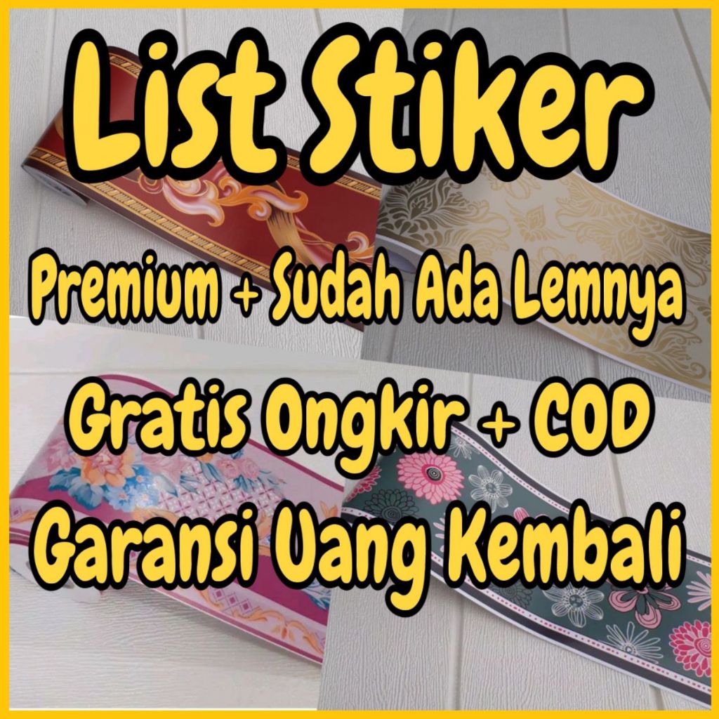 Jual Wallpaper Stiker Border Motif Bunga List Border Border Waterproof ...