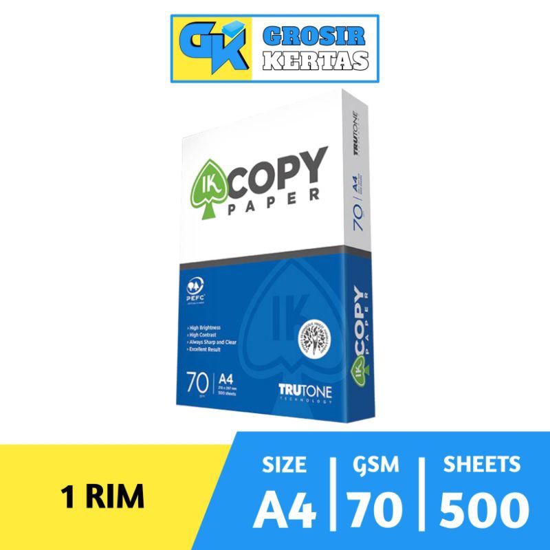 Jual KERTAS A4 70 GRAM IK COPY PAPER (RIM) | Shopee Indonesia