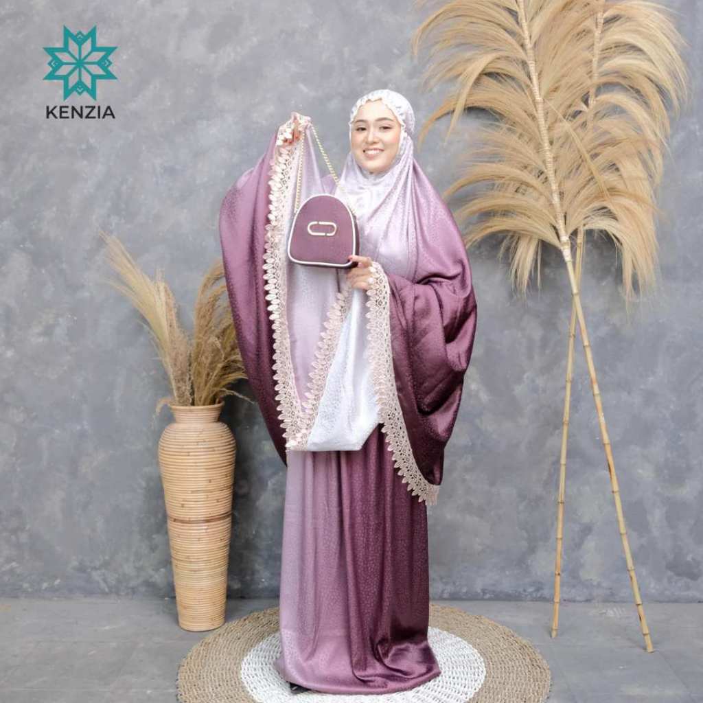 Jual KENZIA - Mukena Dewasa Renda Gradasi Silk Premium Mahreen | Shopee ...