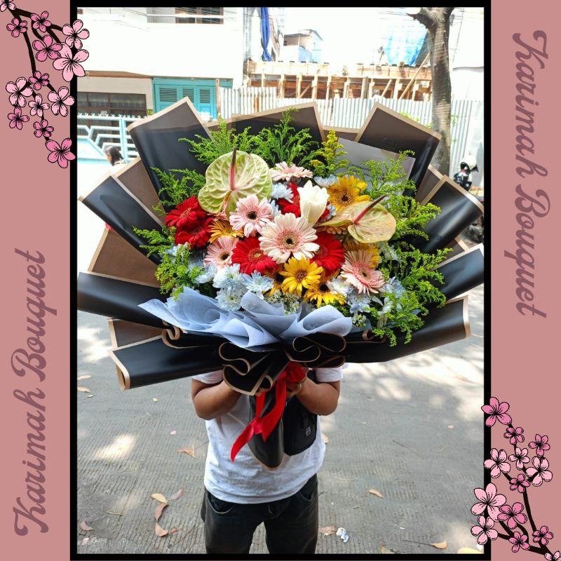 Jual SEHARI JADI! Buket Bunga Mix Flower Wisuda JUMBO / Bouquet Bunga ...