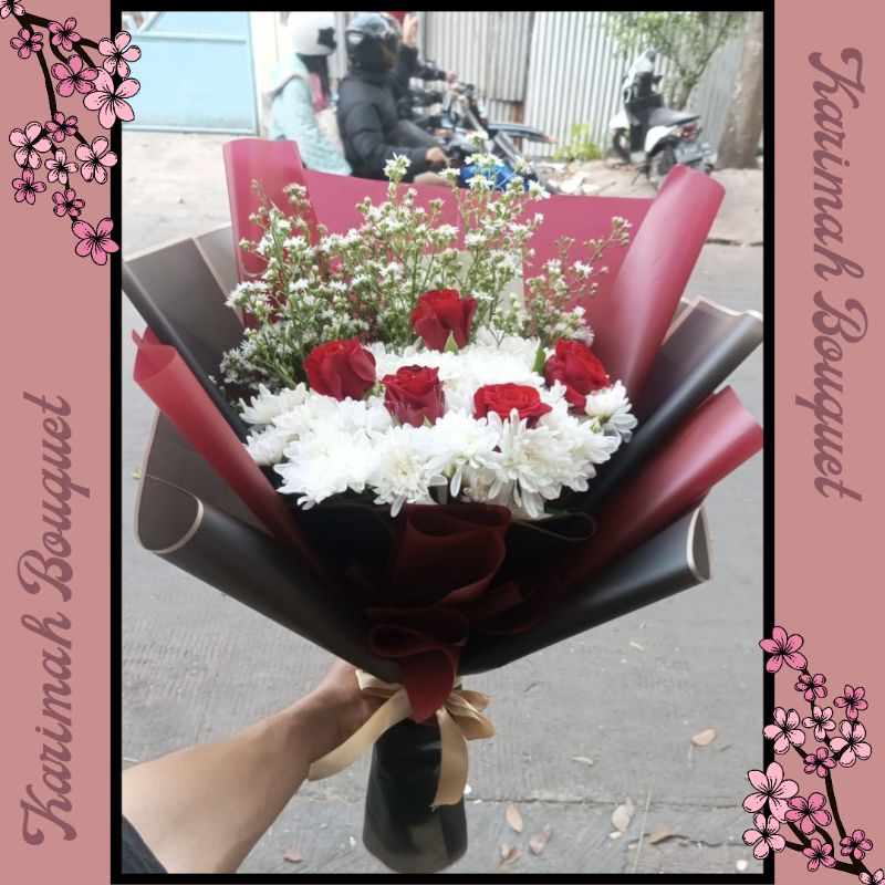 Jual KIRIM INSTANT! Buket Bunga Wisuda Bandung Flower Hand Bouquet Asli ...