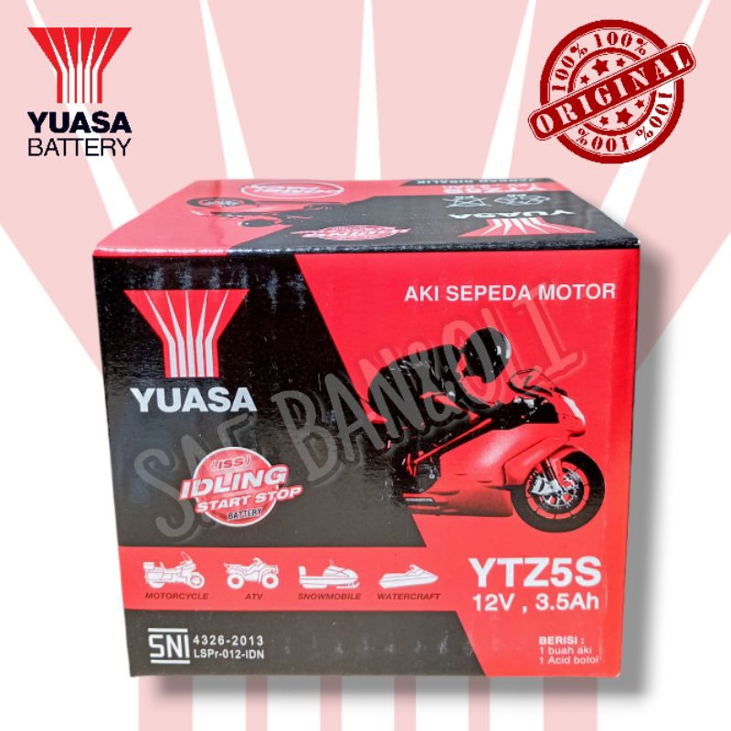 Jual AKI MOTOR YTZ5S 12 Volt 3.5Ah Aki Kering | Shopee Indonesia