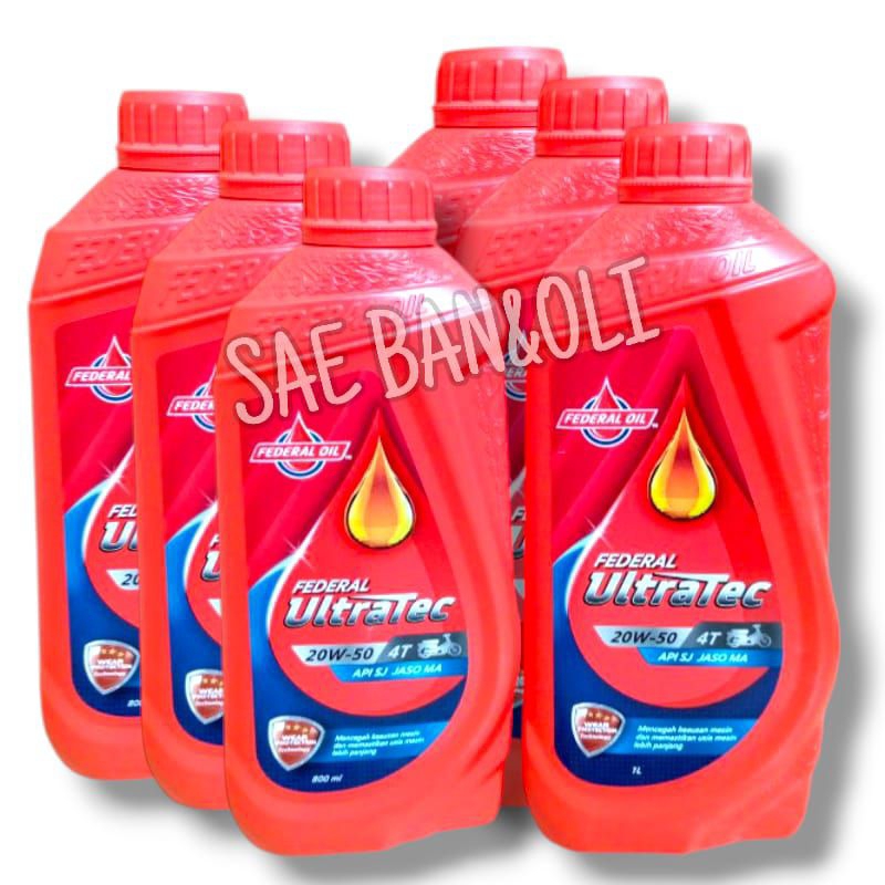 Jual OLI FEDERAL 800ML 20W-50 & OLI ULTRATEC 1Liter OLI MESIN MOTOR ...