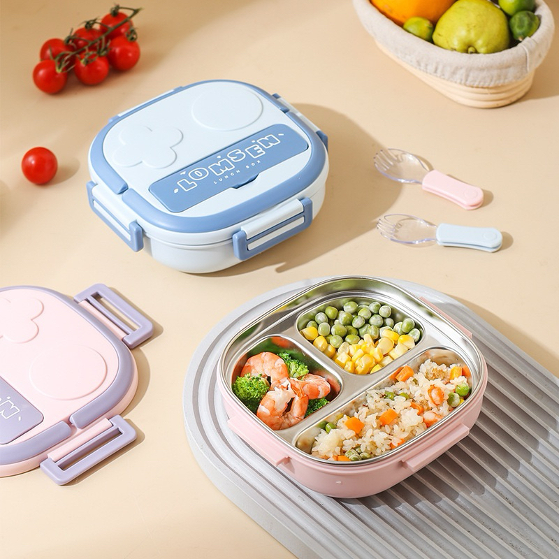 Jual Kotak Makan Anak Sekat Stainless Steel | Lunch Box Stainless Animal series | Shopee Indonesia