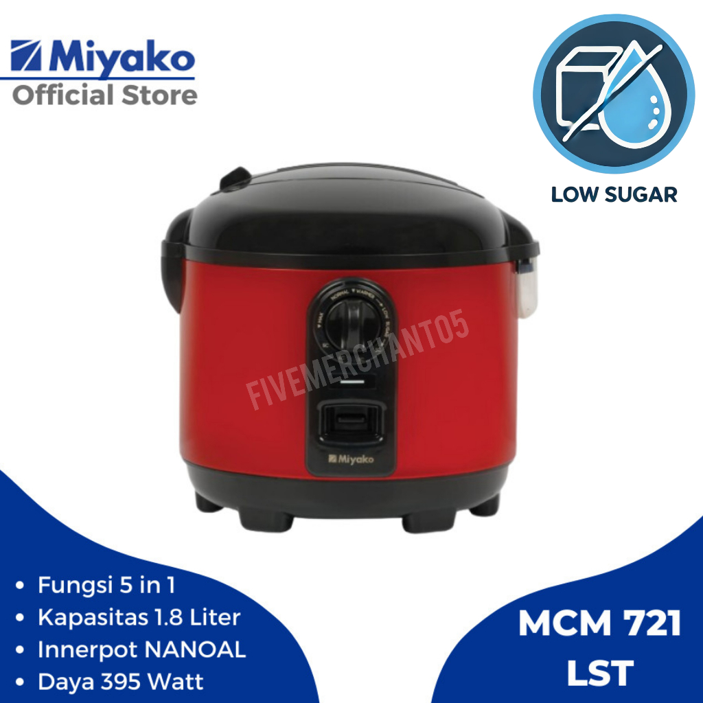 Jual Rice Cooker Miyako MCM 721 LST 1,8 Liter Low Sugar Magic Com ...
