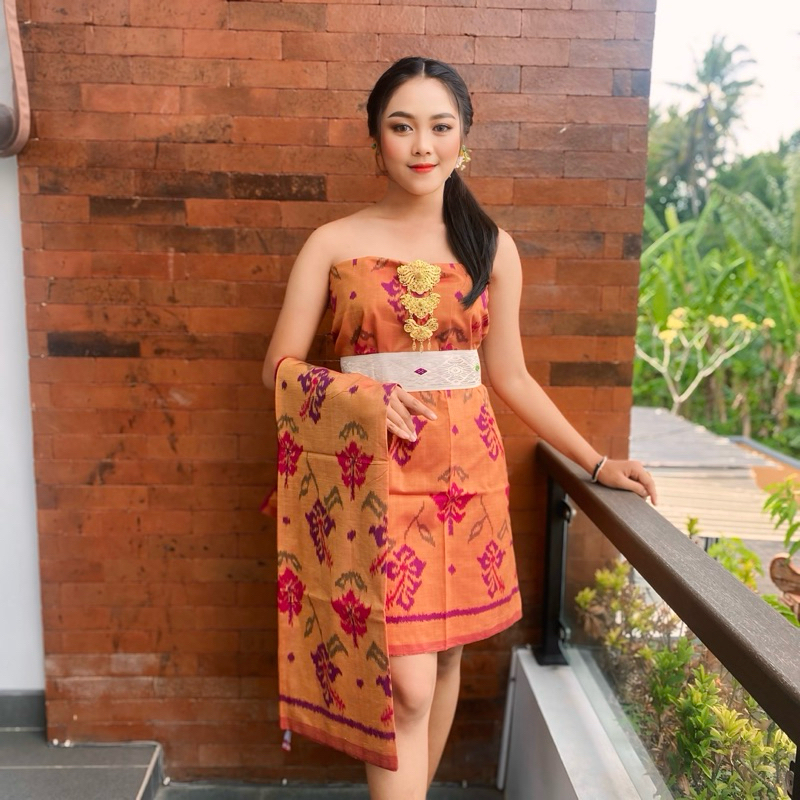 Jual KAIN TENUN ENDEK KHAS BALI MOTIF PUCUK GRINGSING | Shopee Indonesia