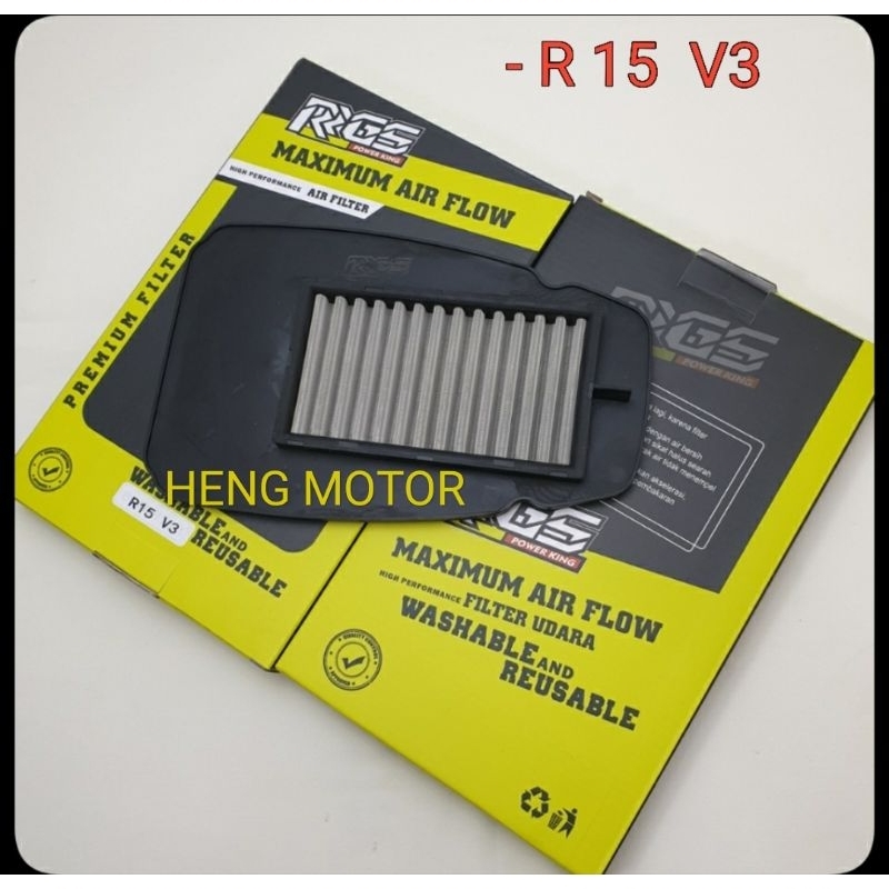 Jual FILTER UDARA RGS YAMAHA R15 V3/ VIXION R / XSR 155 | Shopee Indonesia