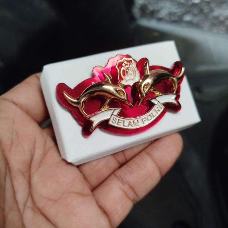 Jual brevet wing pin selam polri dasar mika akrilik magnet paku ...