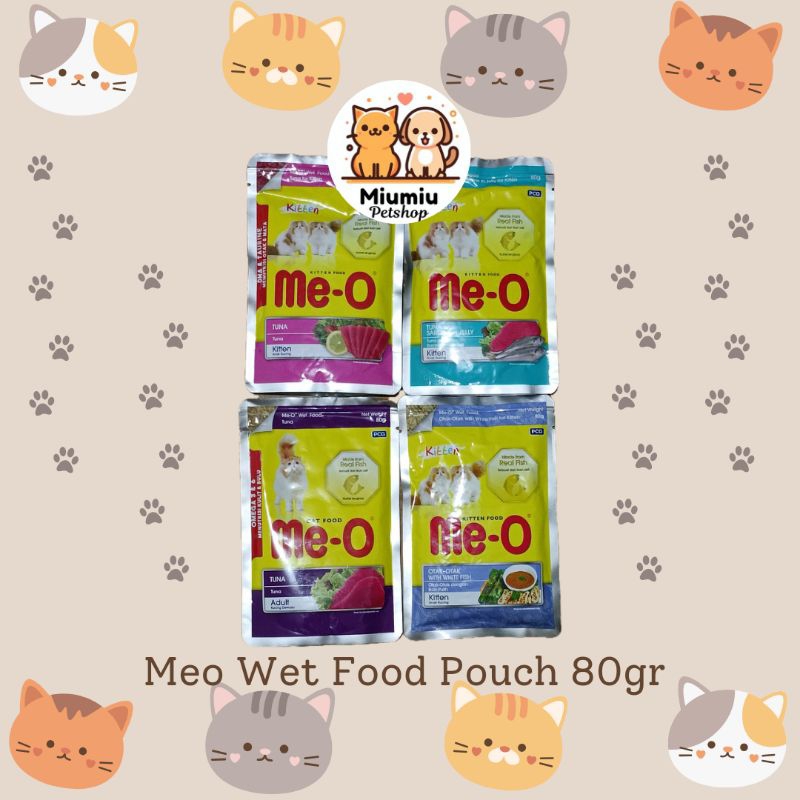 Jual MeO Pouch Wet Food Cat Makanan Basah Kucing 80gr | Shopee Indonesia