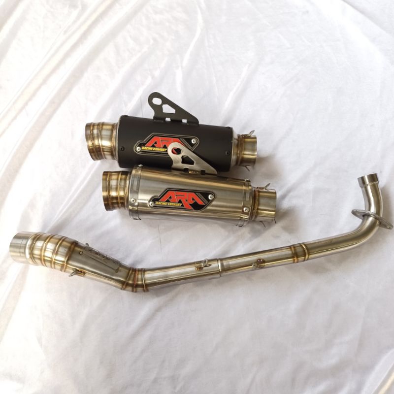 Jual knalpot racing hitam footstep standar Jupiter z,Jupiter Z1,Vega r,Vega ZR,smash 110,Astrea ...