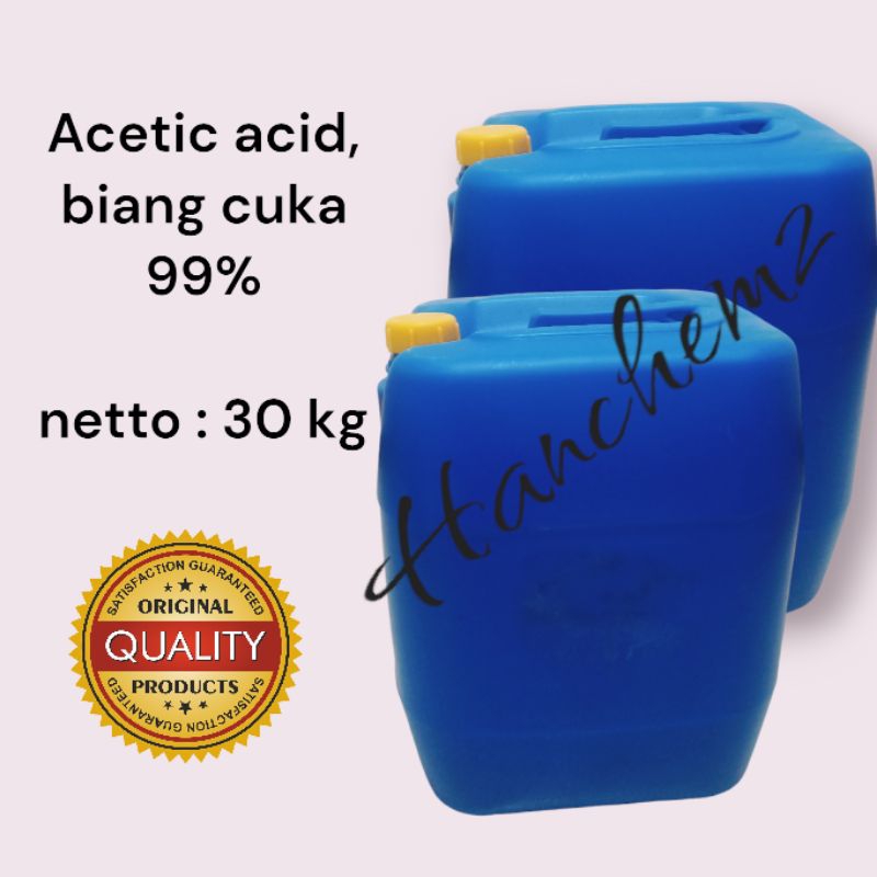 Jual ASAM ASETAT/BIANG CUKA GLACIAL/ACETIC FOOD GRADE@30kg | Shopee ...