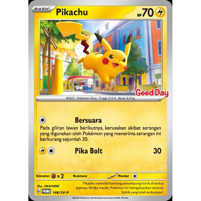 Jual Kartu pokemon good day Pikachu Promo 148/SV-P good day - Pokemon ...