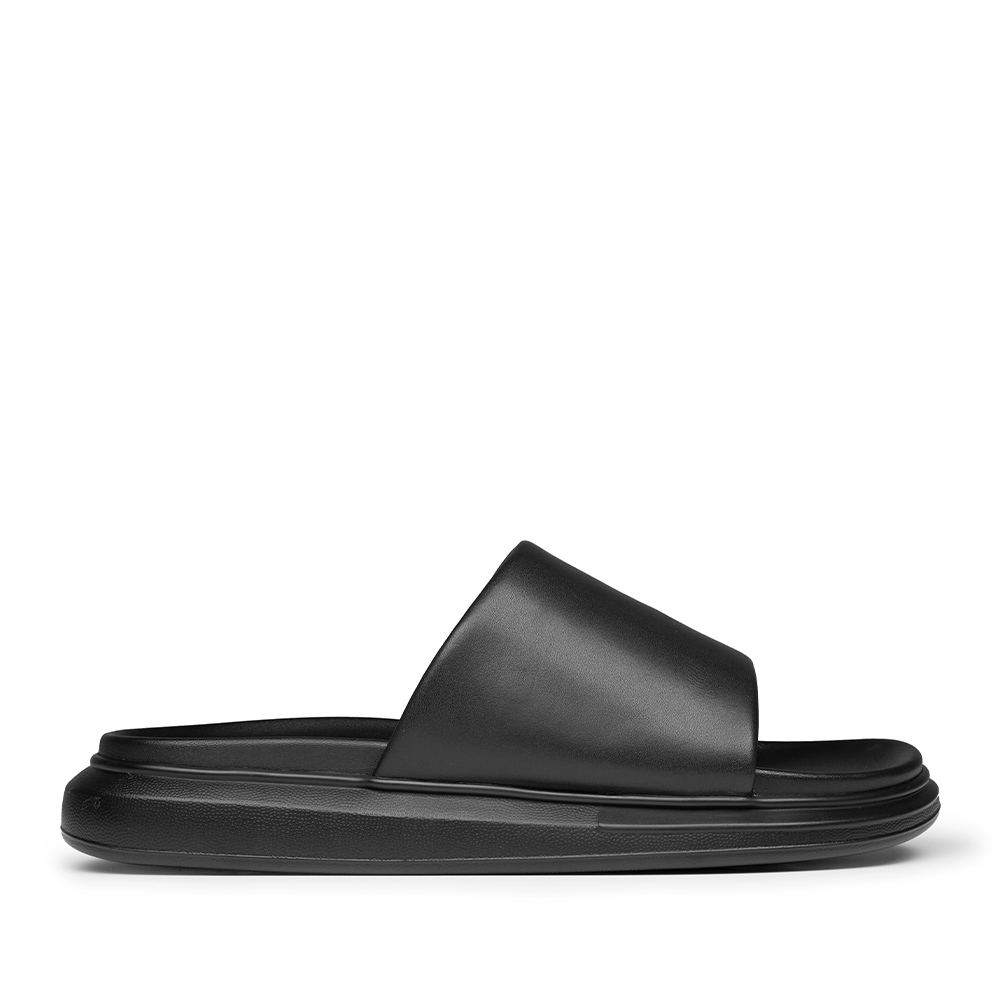 Jual Prabu - Tulus All Black Sandal Pria - Sendal Hitam | Shopee Indonesia