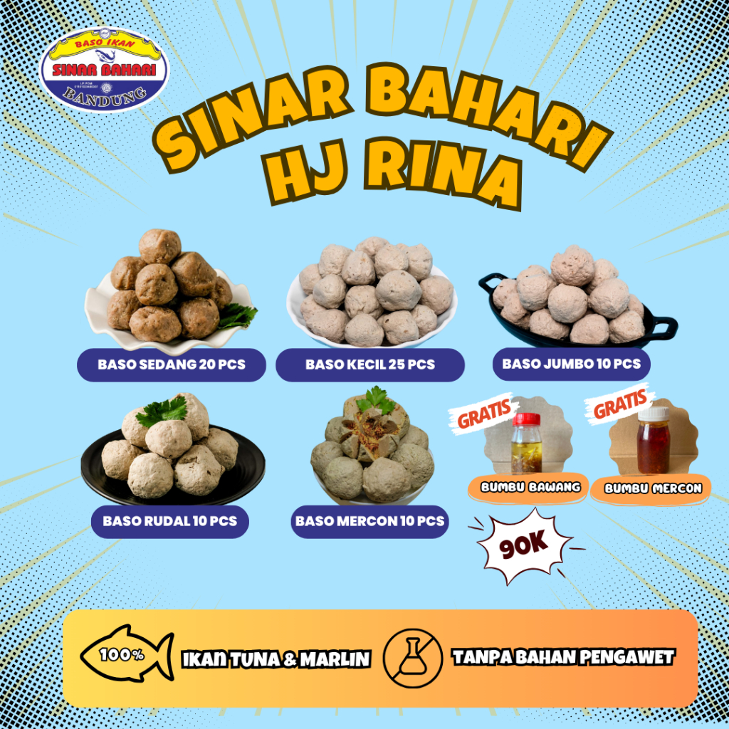 Jual Bakso Baso Ikan Sinar Bahari Paket Komplit Bumbu Kuah Tuna ...