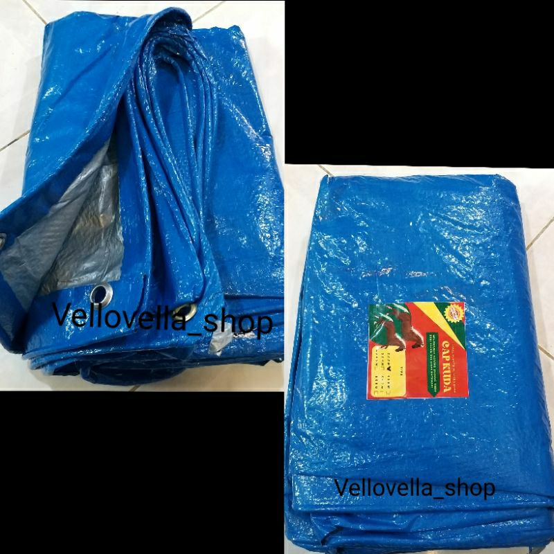Jual 3M x 4M Terpal plastik biru A3 terpal atap tenda terpal tutup ...