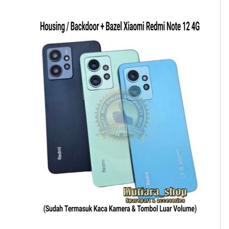 Jual Housing / Backdoor + Bazel Xiaomi Redmi Note 12 4G | Casing Redmi ...