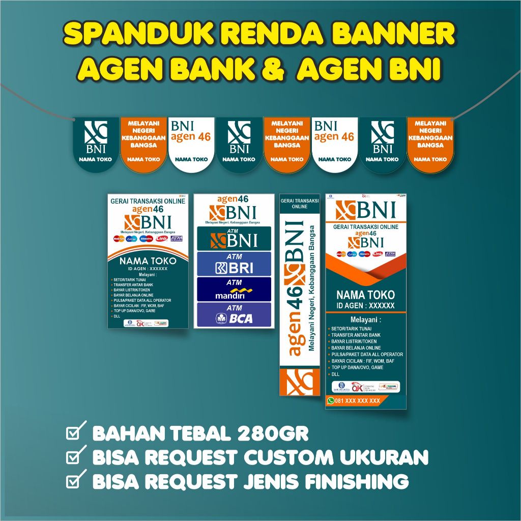 Jual SPANDUK BANNER BANER AGEN BNI SPANDUK BANNER RENDA AGEN BNI ...