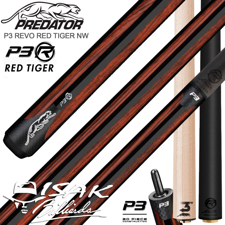 Jual Predator Revo Red Tiger - NW Carbon Shaft Uniloc Billiard Cue ...