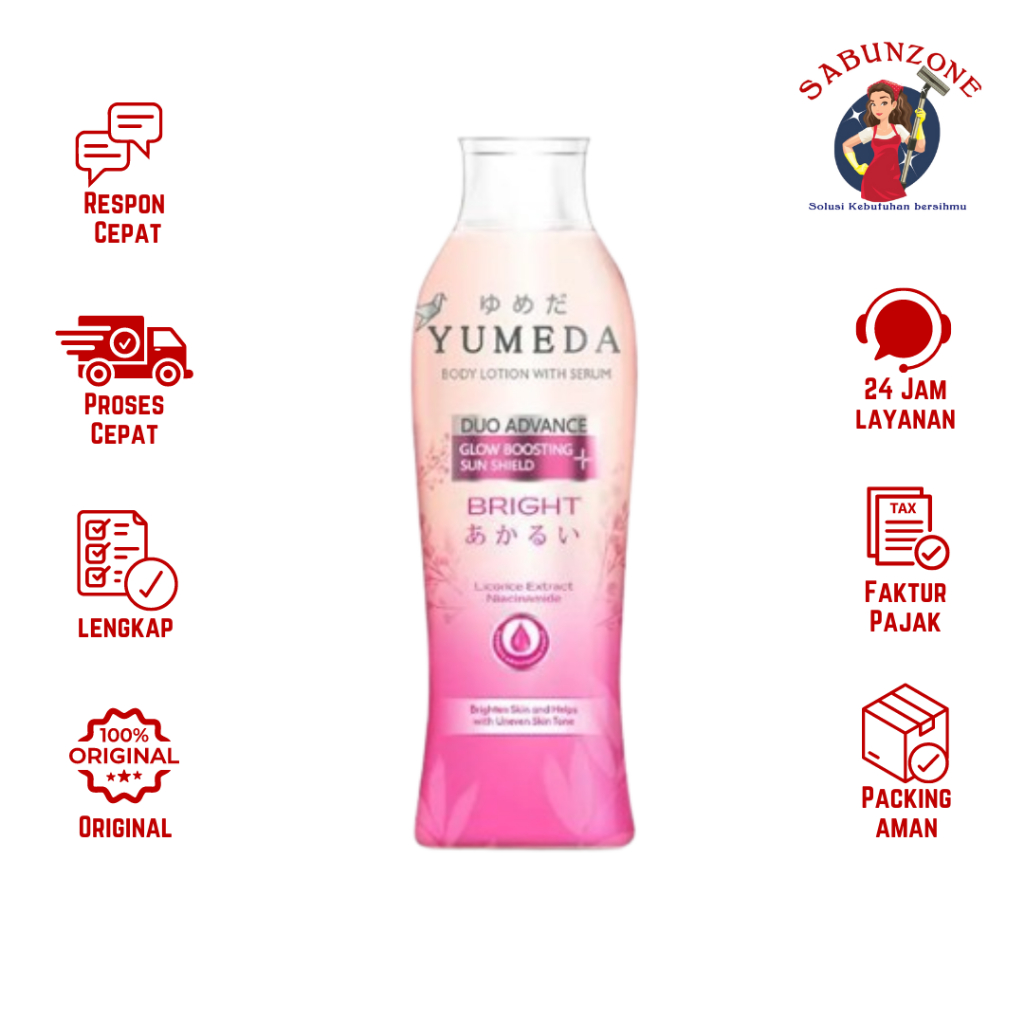 Jual Yumeda Body Lotion With Serum Licorince Extract Pink 180ml ...
