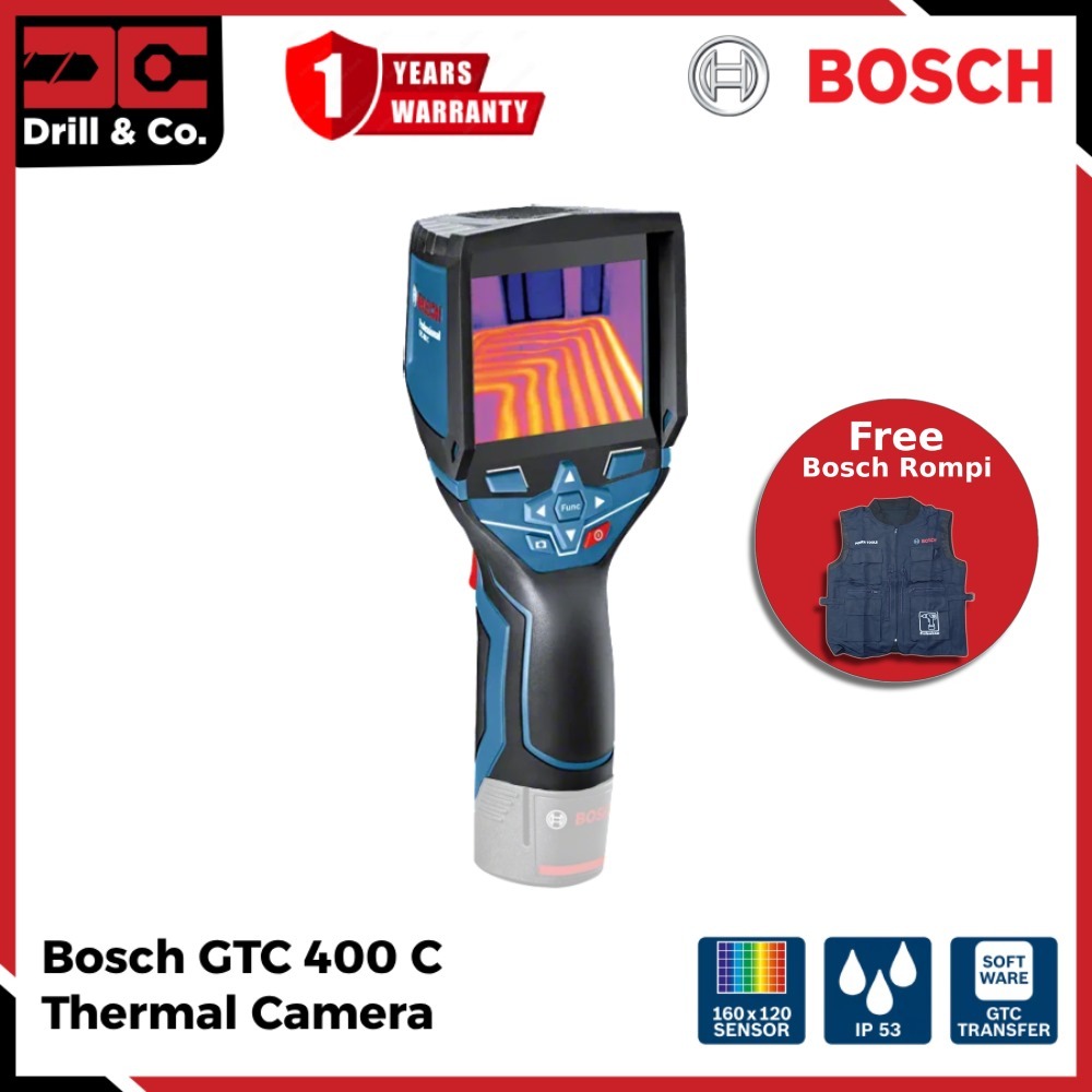 Jual Bosch GTC 400 C Thermal Camera / Kamera Pengukur Suhu | Shopee ...