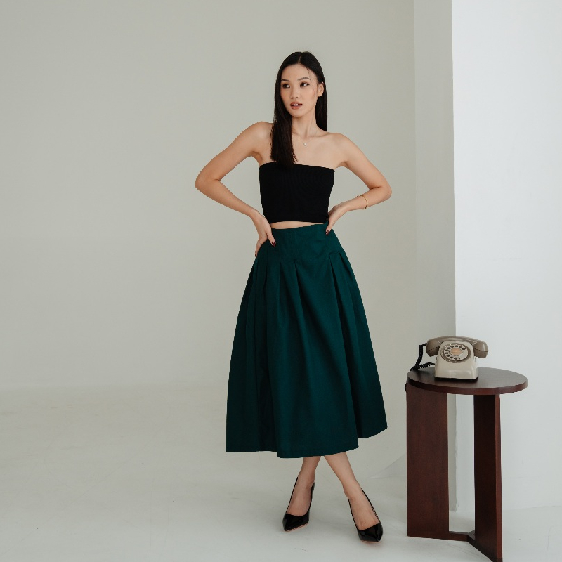 Jual LAFORE - RO239 Kyle Skirt | Rok Midi | Rok Natal CNY Imlek ...