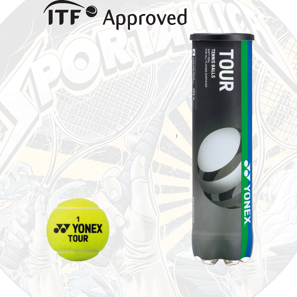 Jual Bola Tenis / Tennis Balls Yonex Tour isi 4 | Shopee Indonesia