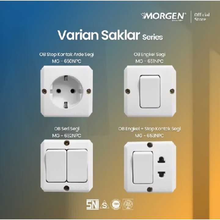 Jual Morgen MG-650~652 NPC OB Saklar Outbow WHITE, BLACK, GREY Model | Shopee Indonesia