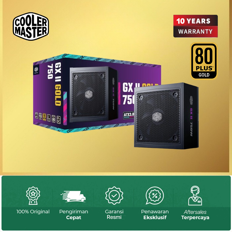 Jual Power Supply Cooler Master GX II Gold 750 Full Modullar ATX 3.0 ...