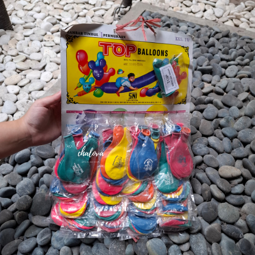 Jual [PAK] BALON TOP KKS UKURAN KECIL / BALON TIUP TOP ISI 10 PCS ...