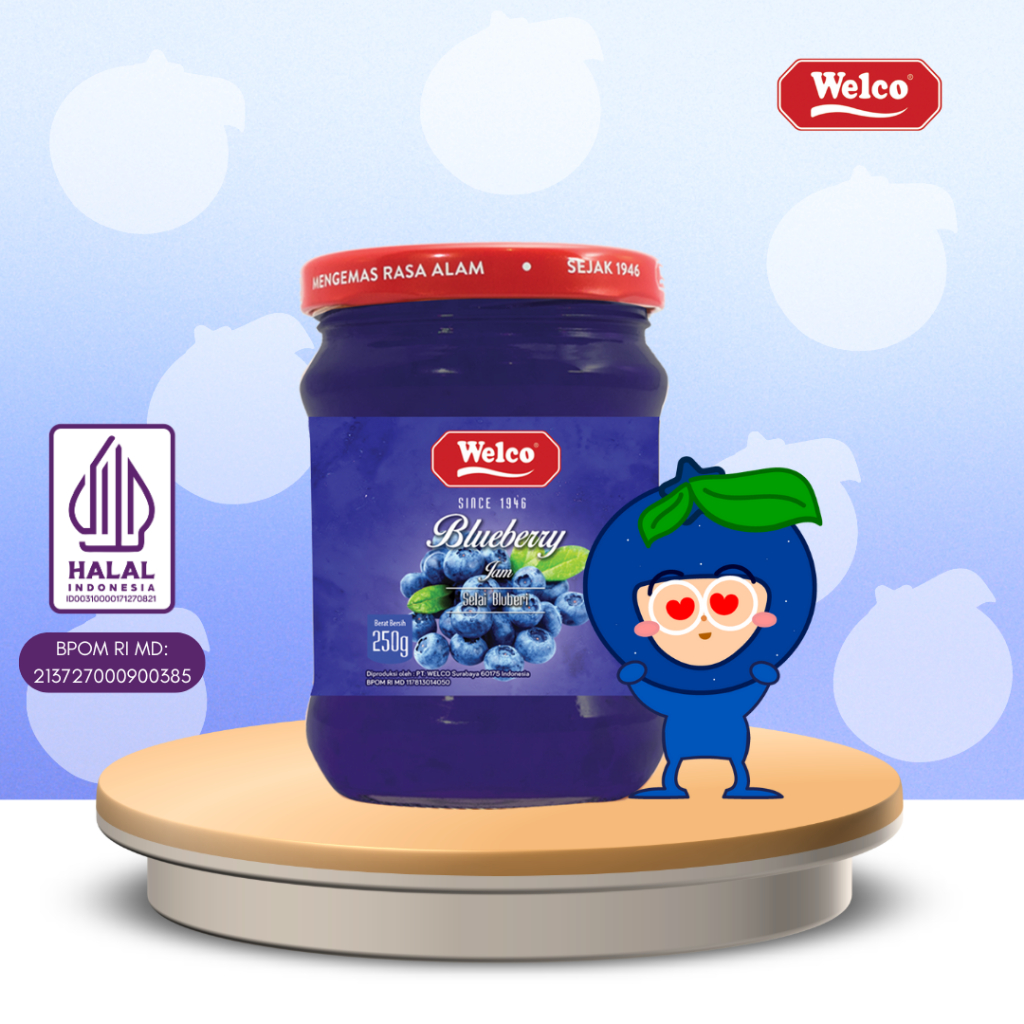 Jual Selai Blueberry Welco/Welco Blueberry Jam 250g/olesan roti ...