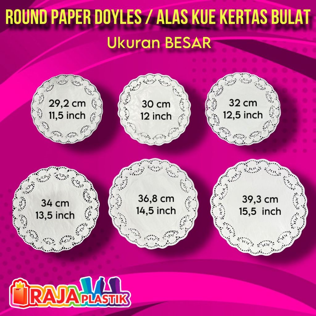 Jual Doyles Paper Round ukuran Besar / Alas Kue Kertas bentuk Round ...