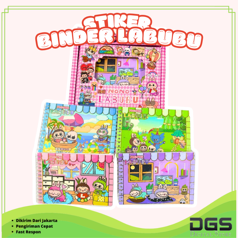 Jual DGS Sticker Motif Labubu Sticker Kartun Buku Isi 10 Lembar ...